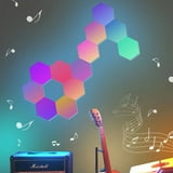 Hinzonek 8pcs Hexagon Lights with Remote, Smart DIY Hexagon Wall Lights ...