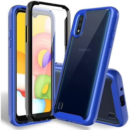 Samsung Galaxy A01 Case with Built in Screen Protector, Military Grade ...
