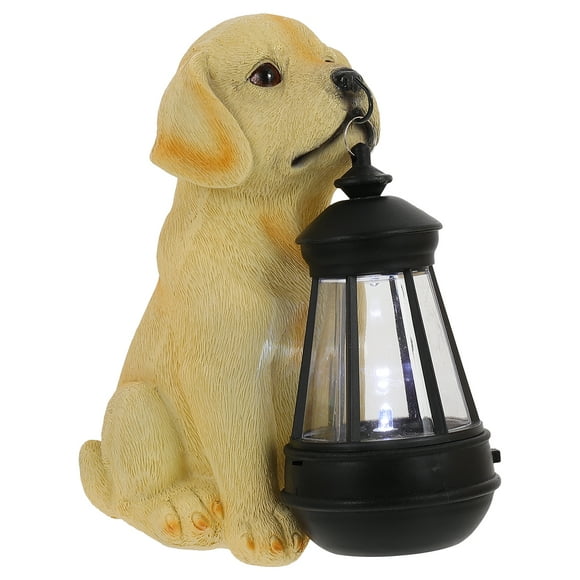 Dog Solar Lantern Statue