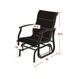 Mainstays Highland Knolls Glider Chair in Padded Pebblestone Stria ...