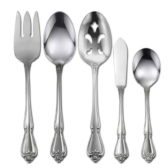 Oneida True Rose 20-Piece Stainless Steel Silverware Flatware Set ...