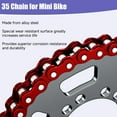 35 Red Chain with Mini Bike Chain Tensioner Compatible with Coleman ...