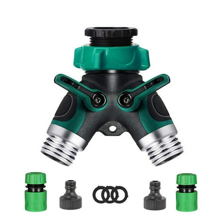 Heavy Duty Metal Connector, Two Way Garden Hose Splitter, High Flow ...