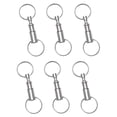 6 Pack Quick Release Detachable Pull Apart Key Ring Keychain, Double ...