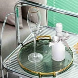 Round Decorative Tray, Plastic Tray with Handles, Modern Vanity Tray ...