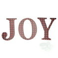 Joy Letter Sign Red Black Plaid Design Wooden Letter Ornaments for ...