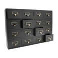 Black 16 Drawers Apothecary Cabinet, Rustic Apothecary Chests and ...