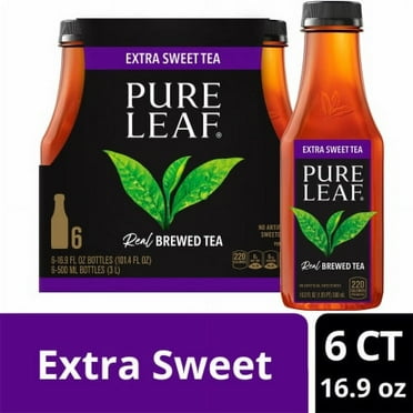 Pure Leaf Real Brewed Extra Sweet Iced Tea, 18.5 fl oz, 12 Pack Bottles ...