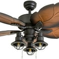 Prominence Home Ocean Crest 52" Bronze Tropical Ceiling Fan with 5 ...