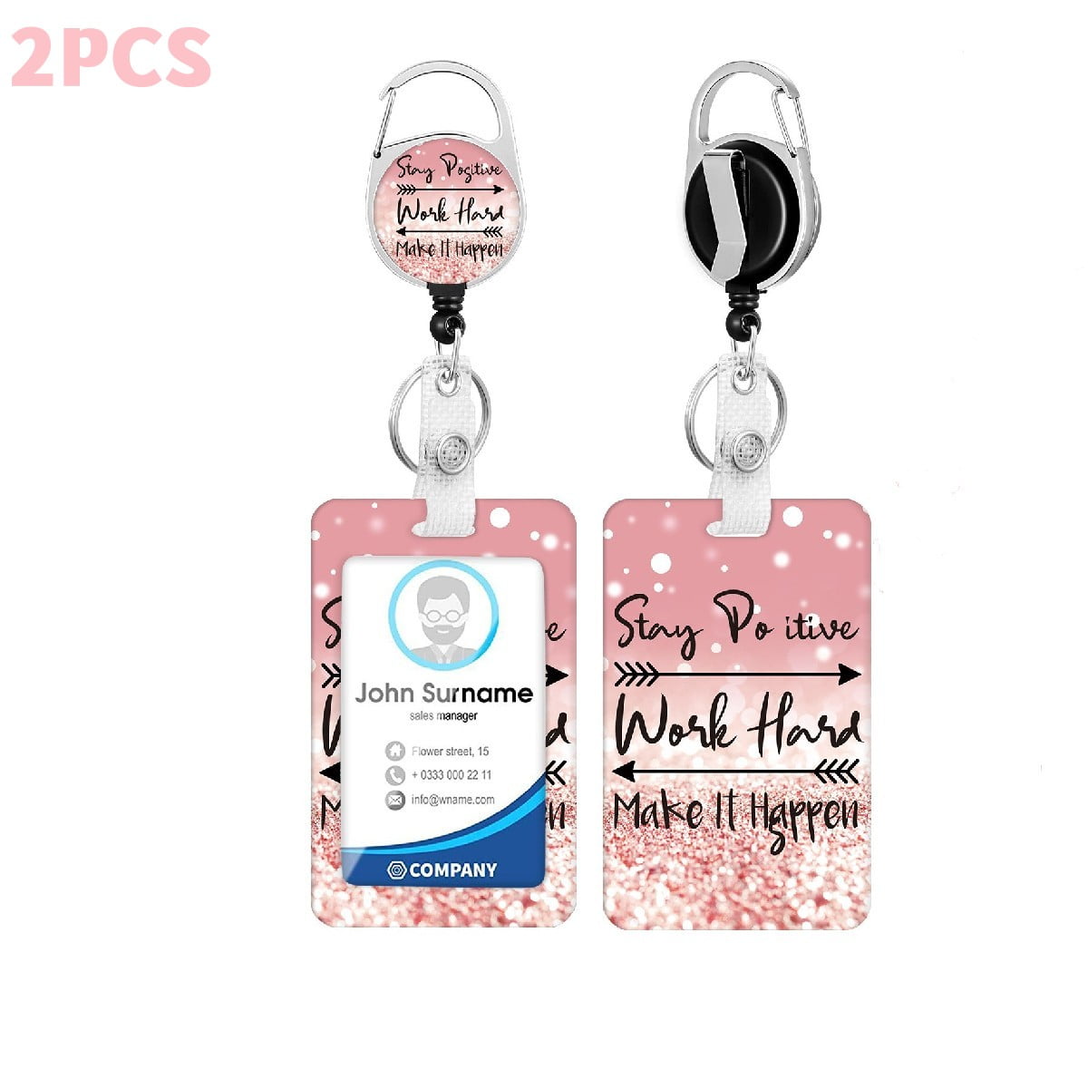 TRIANU 2Pcs Cute ID Badge Holder with Retractable Badge Reel Clip for ... TRIANU 2Pcs Cute ID Badge Holder with Retractable Badge Reel Clip for ...