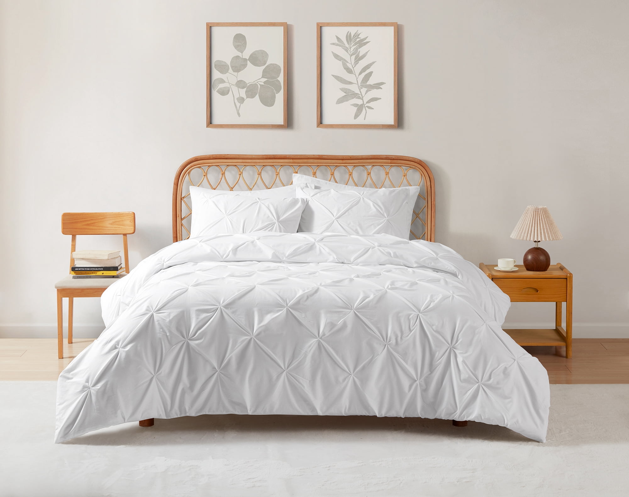Home Trends 2-3 Piece White Pintuck Duvet Cover Set, HOME TRENDS PL HT ...