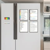 CLEVER CLEAN Magnetic Dry Erase List Board - 6.5"x8.5" Weekly, Daily, 2 ...