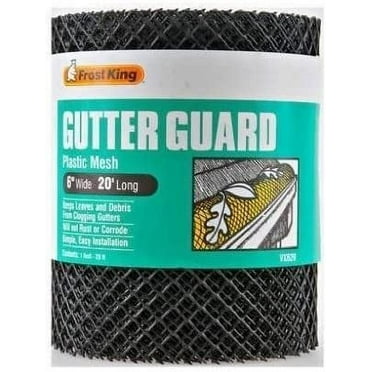 Frost King 6in. X 20ft. Black Plastic Mesh Gutter Guard - Walmart.com