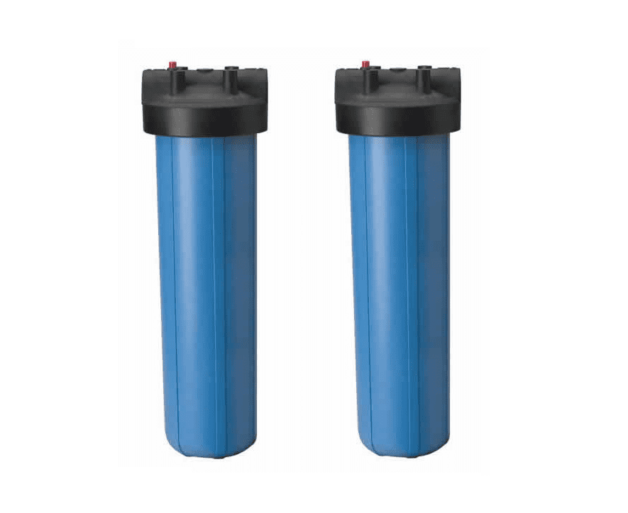 2 Pack: Big Blue Housing Canister Water Sump 1" NPT w/ Pressure Relief ...