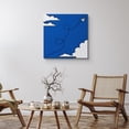 Canvas Print Wall Art Paper Airplane in Sky Print Minimalist Cloud ...