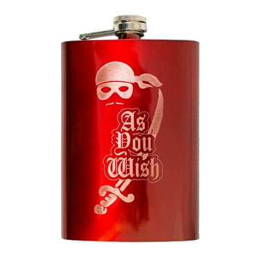 8oz RED Instant Pirate Just Add Rum Flask L1 - Walmart.com