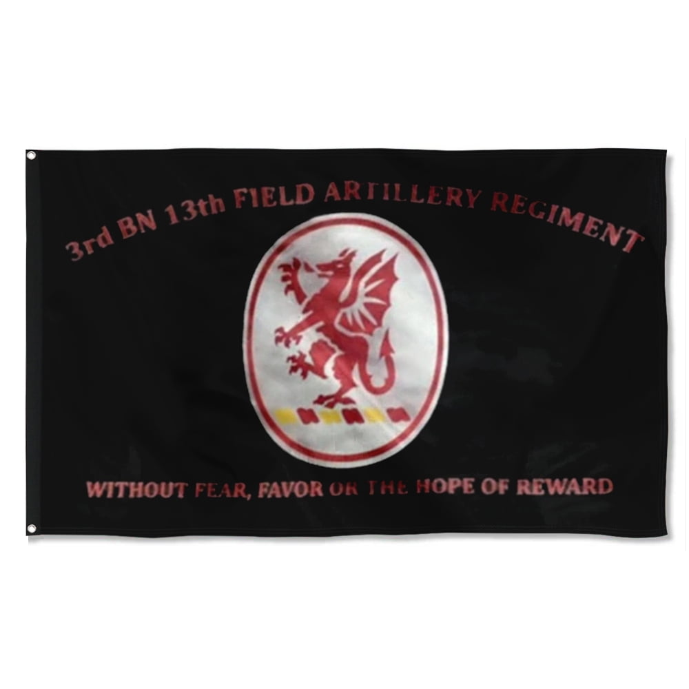 13th Field Artillery Regiment Flag 3x5Feet Military Banner with 2 Brass ...