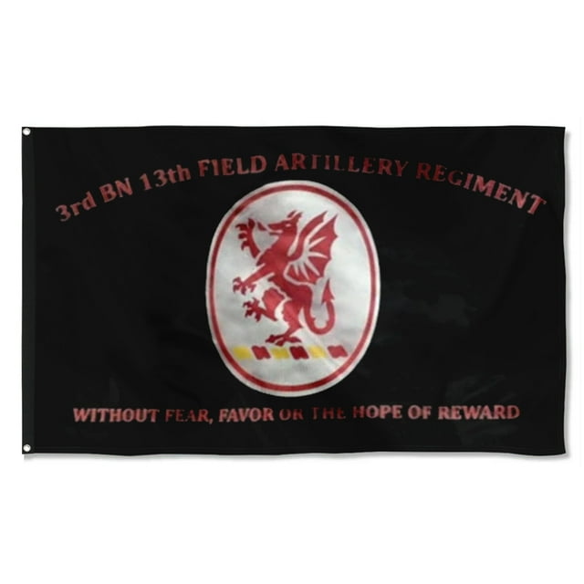 13th Field Artillery Regiment Flag 3x5Feet Military Banner with 2 Brass ...