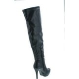 Delicious Women's Samra Closed Toe Stretch Faux Leather Over The Knee ...
