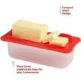 Signora Ware Plastic Butter Dish, Covered Butter Holder with Lid, Red ...