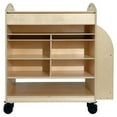 Wood Designs Makers Cart - 45x44x24 in. Rolling Wooden Drawers Craft ...