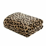 "Merrylife Plush Animal Cheetah Print Throw Blanket for Home, Couch ...