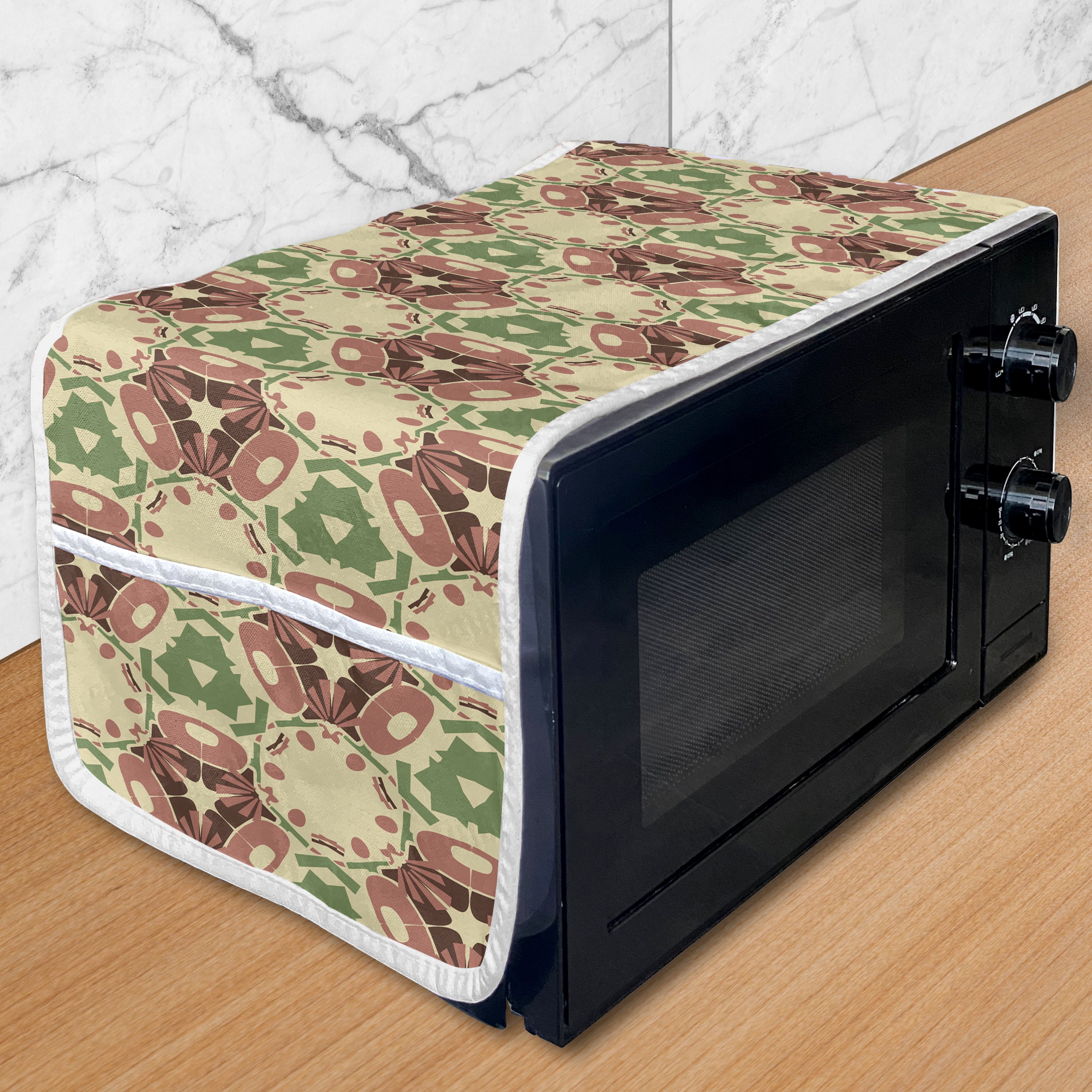 Abstract Microwave Oven Cover, Repeating Geometric Shapes Hexagon ...