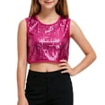 Faraee Girls Sequin Tank Tops Sparkly Glitter Dance Sleeveless Shirt ...