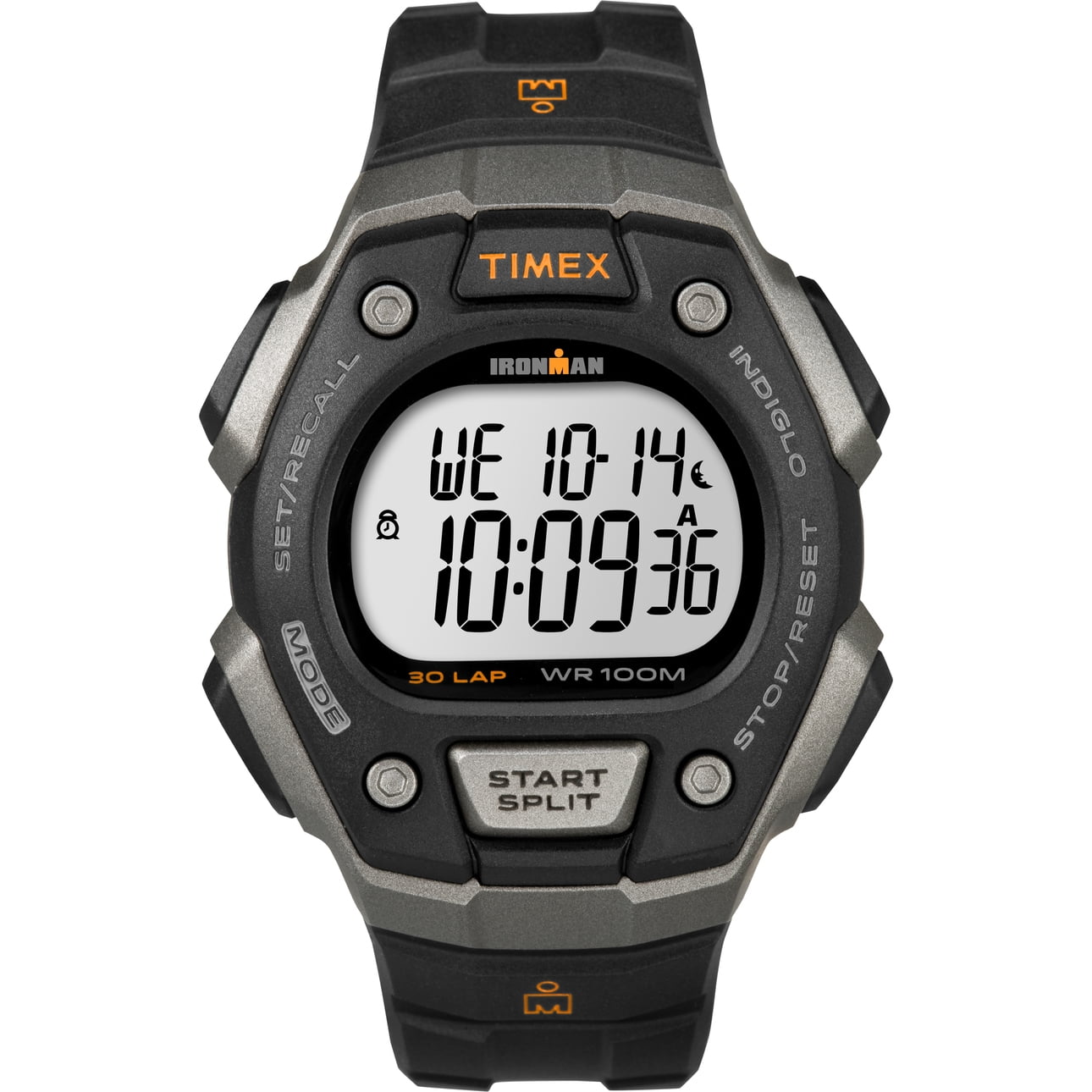 TIMEX Men's IRONMAN Classic 30 Black/Silver 38mm Sport Watch, Resin ...