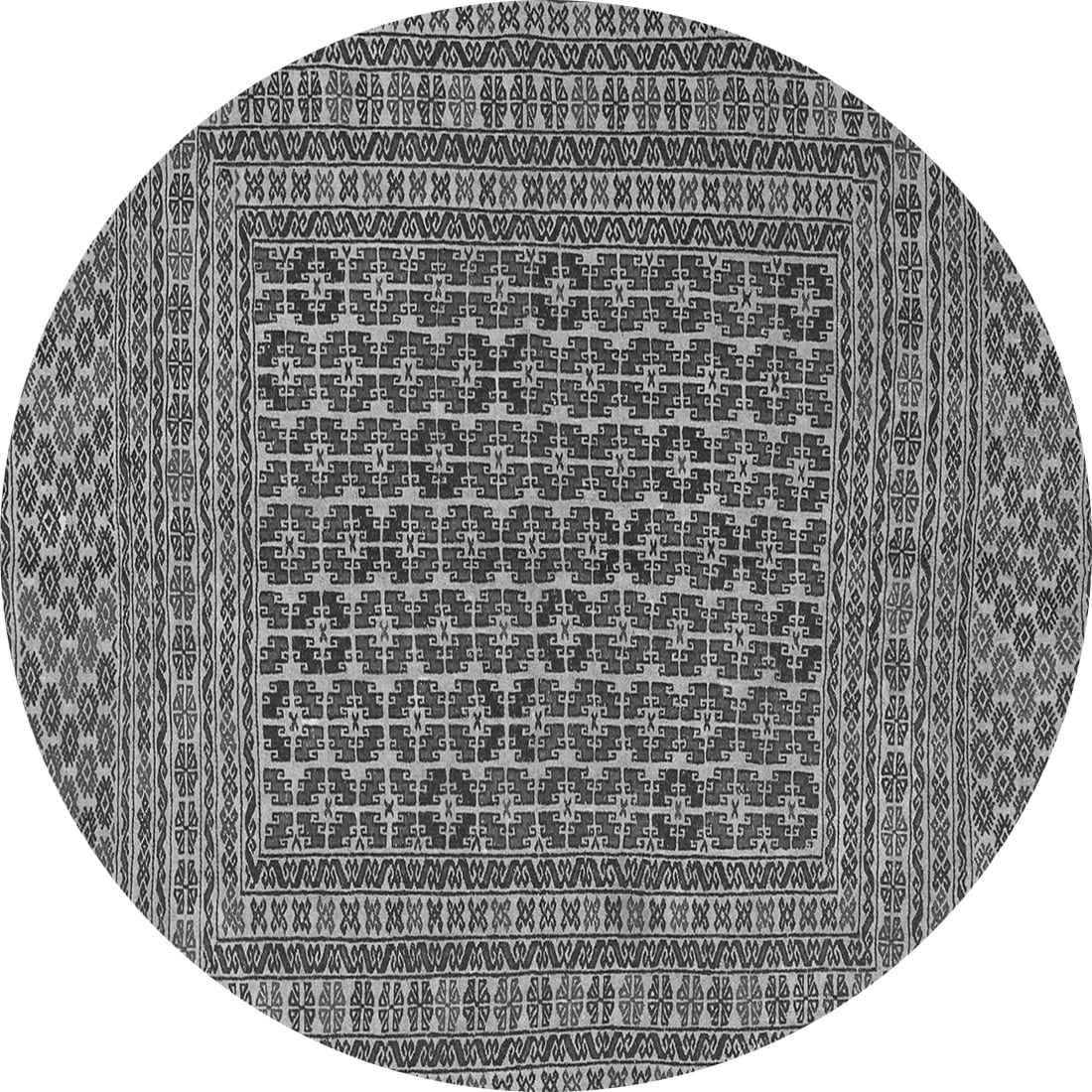 Ahgly Company Indoor Round Persian Gray Traditional Area Rugs, 8' Round ...
