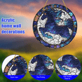 Acrylic Round Hanging Ornament Cosmic Unicorn Horse Stained Glass ...