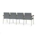 Lesro Mystic 4-Seat Polyurethane/Metal Reception Tandem Seating in ...