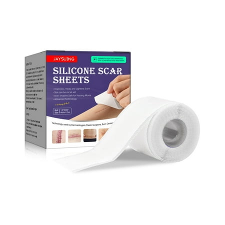JAYSUING 1 Roll Silicone Scar Sheets Wound Scar Stickers Reusable Long ...