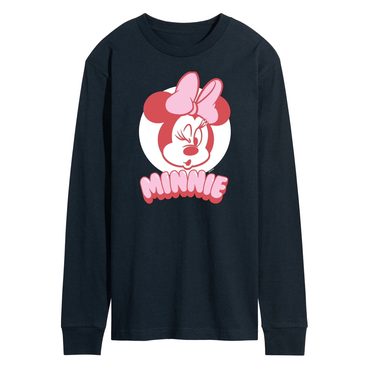 Mickey & Friends - Minnie Mouse Wink Face - Men's Long Sleeve T-Shirt ...