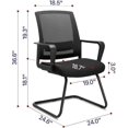 AINUO 2 Pack Office Guest Chairs, Mid Back Mesh Space Air Grid Series ...