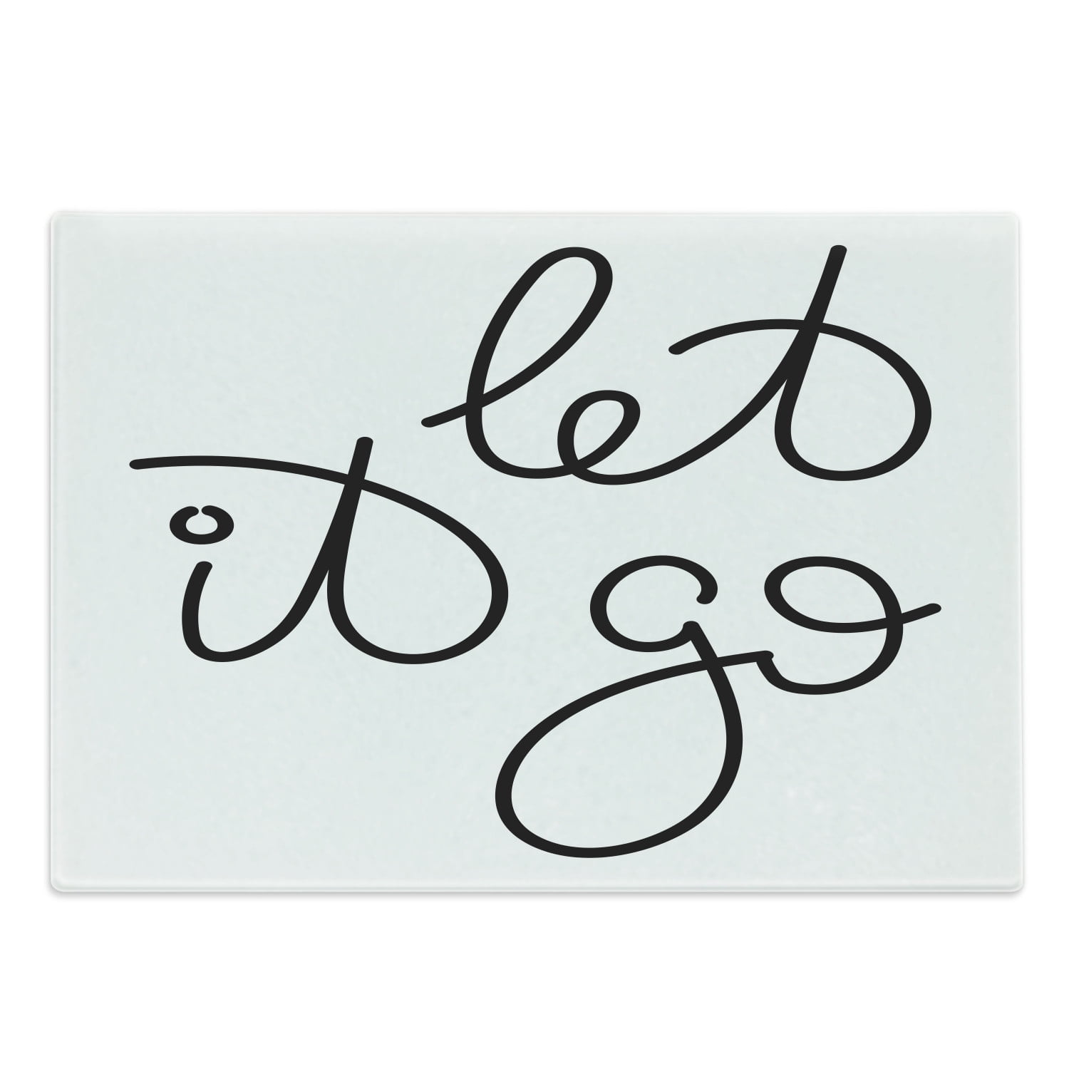 Let It Go Cutting Board, Typography in Cursive Hand Written Simple Font ...
