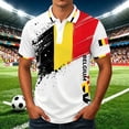 Belgium Flag Print Family Matching T-shirt Set In Short Sleeve ...