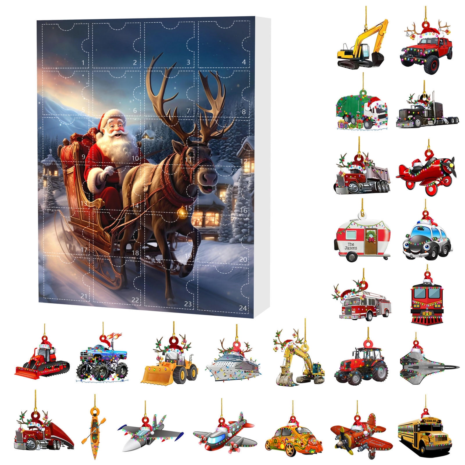 2025 Transportation Advent Calendar Set with 24 Unique Collectible ...