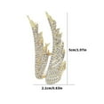 Artistic Crystal Wing Pin Vintage Alloy Accessory for Women's Casual ...