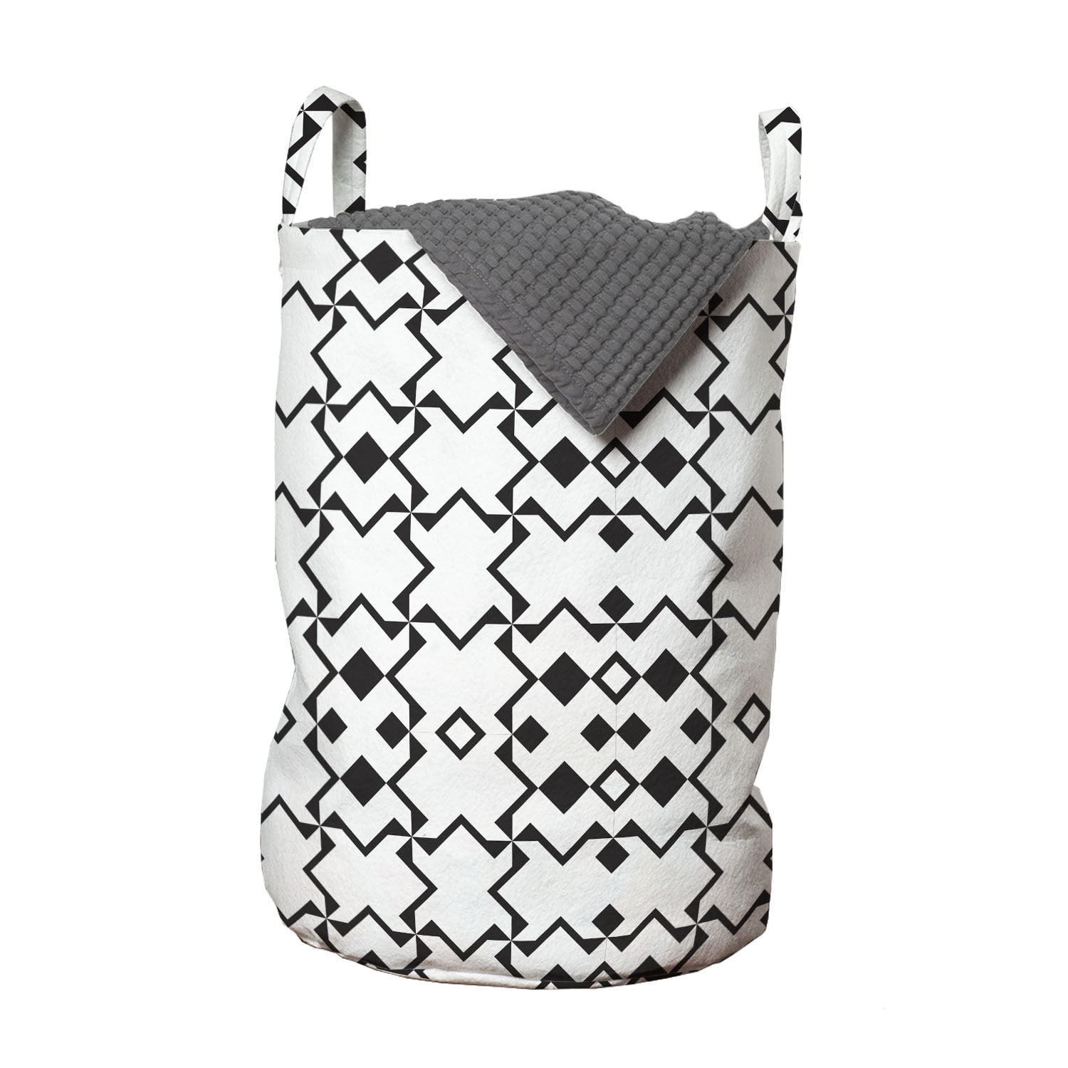 Abstract Laundry Bag, Illustration of Monochrome Modern Sharp Lines ...