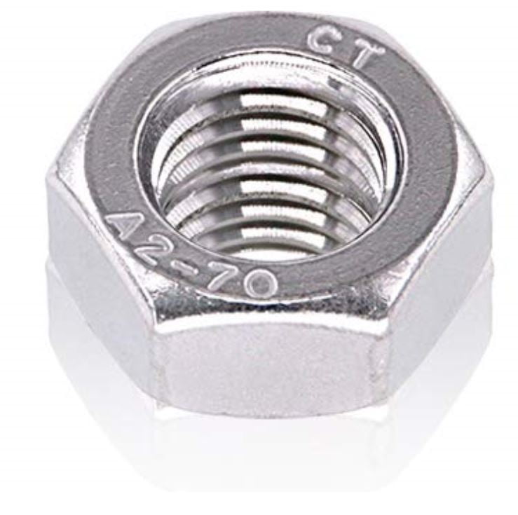 M10 Stainless Hex Nut M10-1.5 (20 Pack), 304 18-8 Stainless Steel Nuts ...