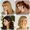 105 Pcs Glitter Star Snap Hair Clips, Non-Slip Hair Barrettes for Women ...