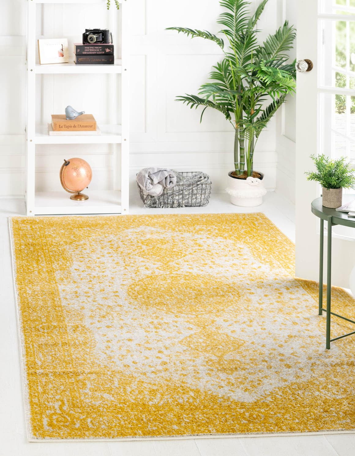 Unique Loom Midnight Bromley Rug Yellow/Ivory 9' x 12' 2" Rectangle ...