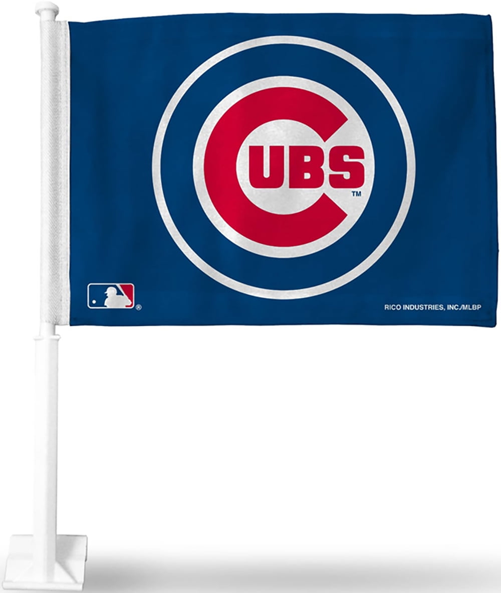 Cubs Bullseye Logo Car Flag Royal - Walmart.com