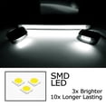 3pc-Set Direct Fit Black-Out Lens Xenon White Full Strip LED Cab Roof ...