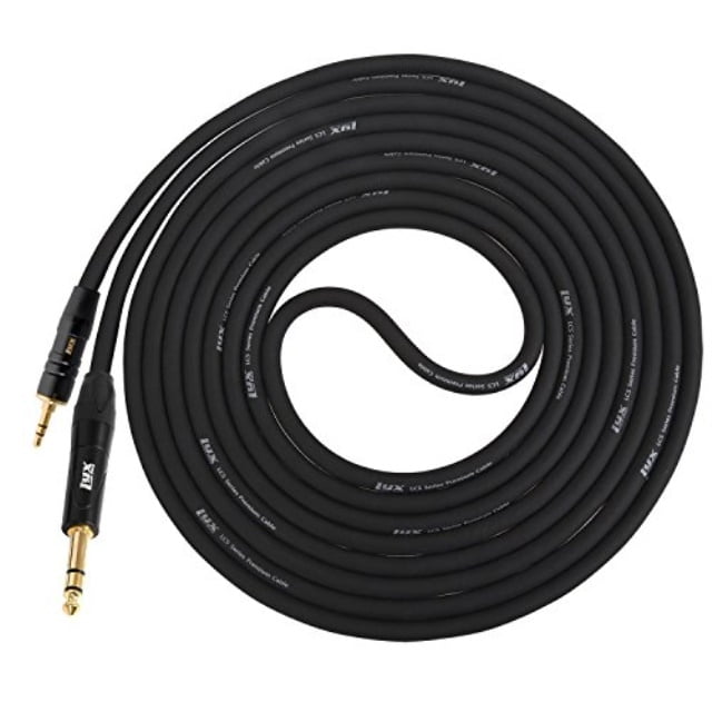 LyxPro 3.5mm (1/8 mini-Stereo) TRS to TRS Balanced Cable 10 feet male ...