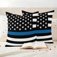 Blue White American Police Flag Outdoor Waterproof Throw Pillow Covers ...