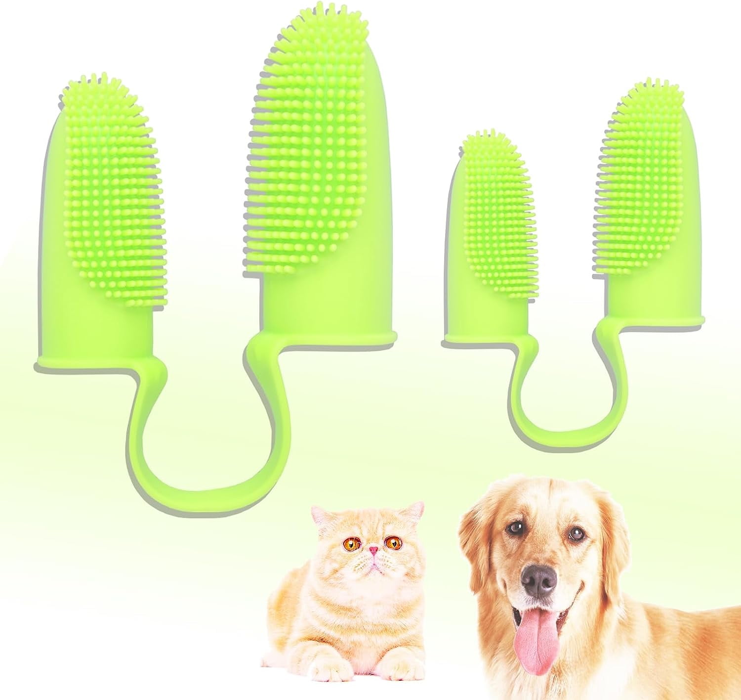 4 Pack Toothbrush for Dog,Dog Toothbrush Kit, Cat Toothbrush,Double ...