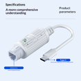 COOLHOOD Type C Splitter 48V to 5V Power Converter 100Mbps Data for ...