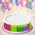 3 pcs Bricks Neon Rainbow Cake Strips Edible birthday cake strips, cake ...